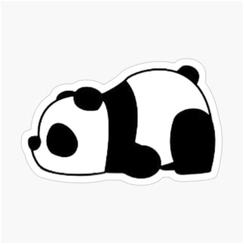 Cute Lazy Panda Cartoon Sticker For Sale By Blazed Vibes Cartoon Panda Cute