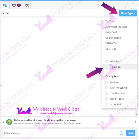 Cómo crear un Tip Menu en CamSoda Modelaje WebCam