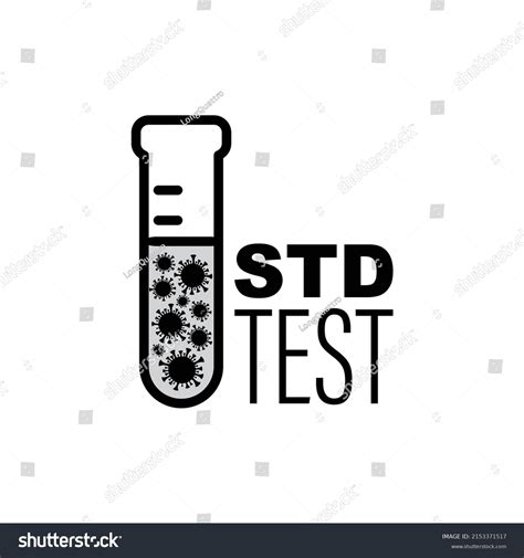 Outline Symbol Sexual Transmitted Disease Test Stock Vector Royalty