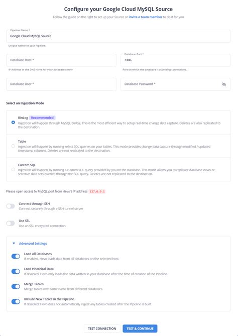 Google Cloud MySQL Hevo Data
