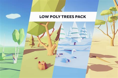 Low Poly Trees Pack 3d Trees Unity Asset Store