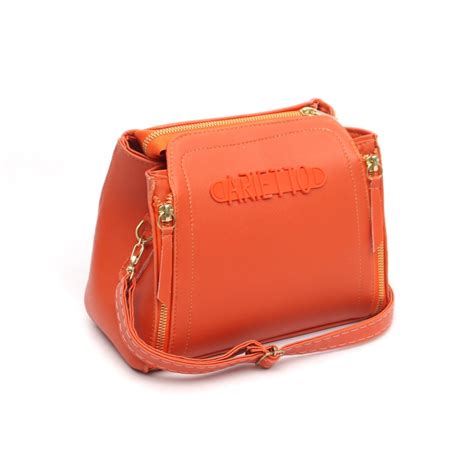 Bolsa Laranja Lindissima Pequena Arietto Transversal Shopee Brasil