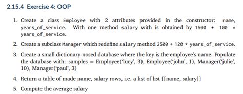 Solved 2154 Exercise 4 Oop Name 100 1 Create A Class