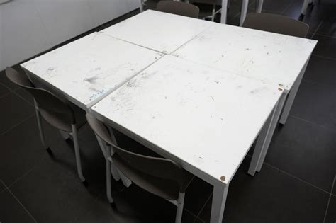 세종 엄중학교 미술실 강화유리 테이블보드 테이블업그레이드 설치사례