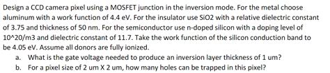 Design A Ccd Camera Pixel Using A Mosfet Junction In