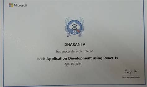 Completed React Js Web Application A Dharani Posted On The Topic Linkedin