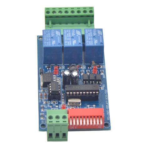 Led Relay Dmx512 Decoder Board Relay Module Rgb Control Ws Dmx Relay 3ch Ban Unitop