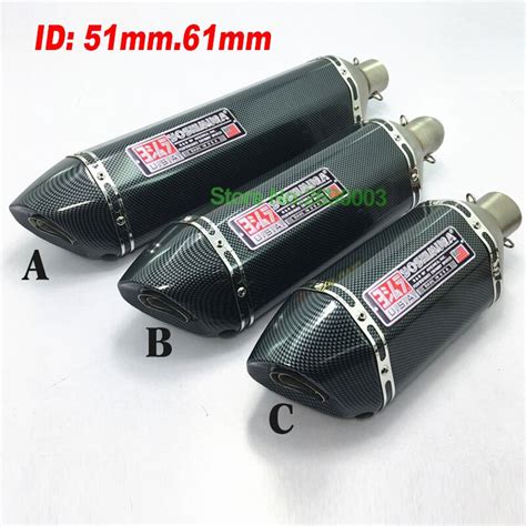 Motorcycle Yoshimura Exhaust Universal Id 51mm Id 61mm Stainless Steel