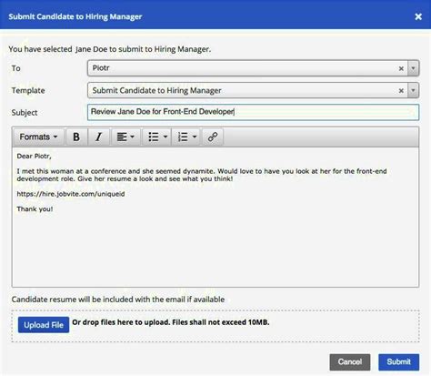 Email Format For Sending Resume For Job Williamson Ga Us