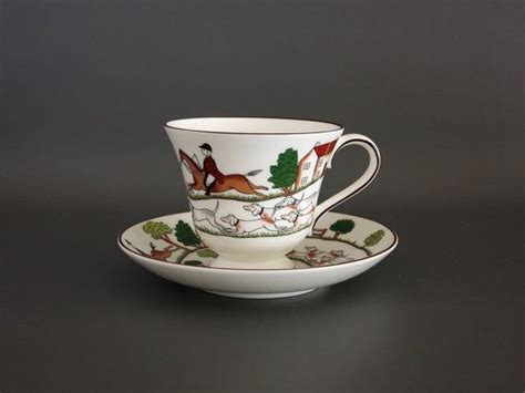 Vintage Wedgwood Hunting Scenes Teacup And Saucer Coalport Etsy Tea