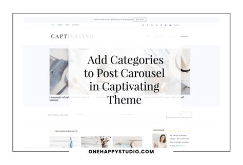 Add Categories To Post Carousel In Captivating Theme