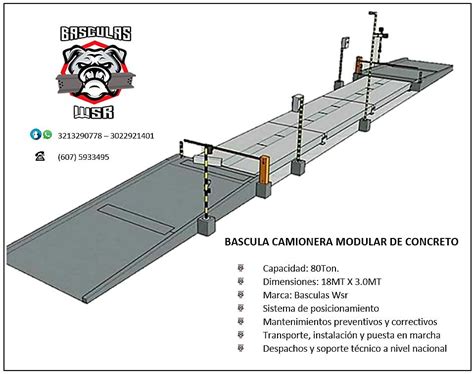 Bascula Camionera Modular De Concreto Contáctenos Para Brindarle Un