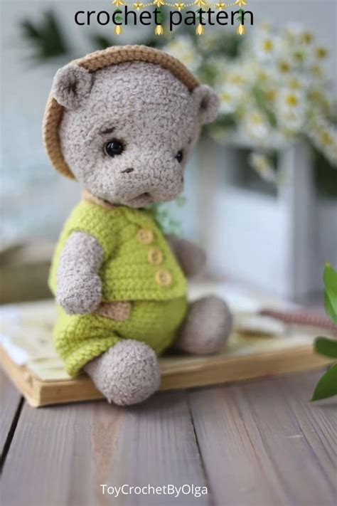 Hippo Crochet Pattern Amigurumi Plush Hippo In Clothes Crocheted