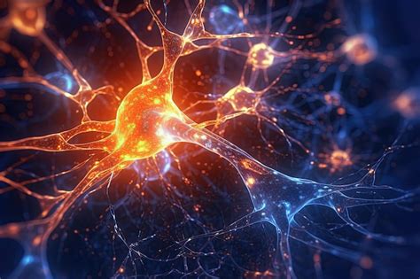 Premium Ai Image Science And Medicine Abstraction With Neurons Transmitting Synapse Signal