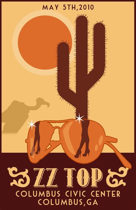 Limited Edition Zz Top Concert Tour Poster Music Poster Concert