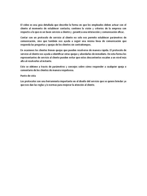 Protocolo De Servicio Al Cliente Pdf