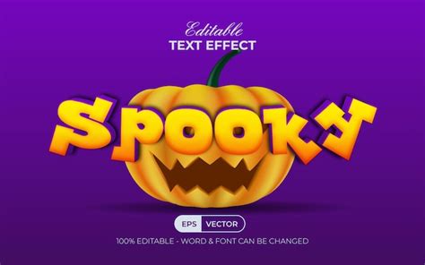 Premium Vector Spooky Text Effect Fun Style Editable Text Effect