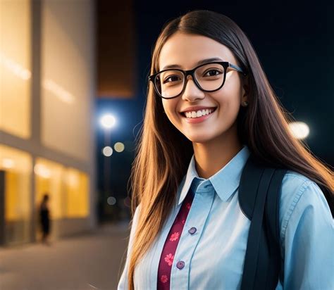 Premium Ai Image A Young Adult Girl With Hold Notebook Photo Generate