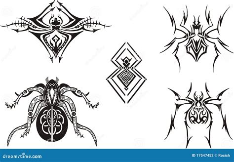 Symmetrical Spider Designs Stock Vector Illustration Of Symmetric