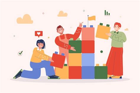 Premium Vector Teamwork Problem Solving Concept Flat Illustration