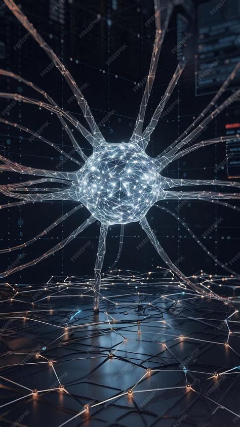 dynamic 3d visualization of ai neural network showcasing intricate connections and data flow