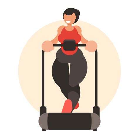 Woman On A Treadmill Royalty Free Stock Svg Vector And Clip Art