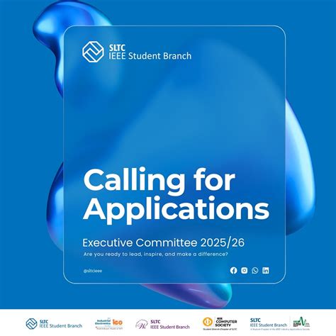 Ieee 🔵𝐀𝐝𝐯𝐚𝐧𝐜𝐞 𝐘𝐨𝐮𝐫 𝐋𝐞𝐚𝐝𝐞𝐫𝐬𝐡𝐢𝐩 𝐉𝐨𝐮𝐫𝐧𝐞𝐲 𝐰𝐢𝐭𝐡 𝐈𝐄𝐄𝐄 𝐒𝐋𝐓𝐂🔵 Applications