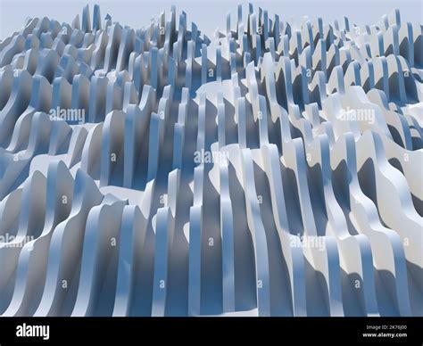 Abstract digital graphic background with wavy parametric structure ...