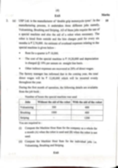 SOLUTION ICAI CA Intermediate Nov 2022 Cost Mgt Accounting Question
