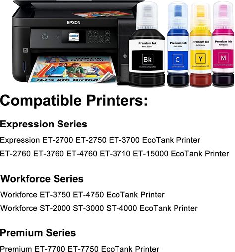 Compatible Epson 102 104 Refill Ink Bottles Replacement For Ecotank ET
