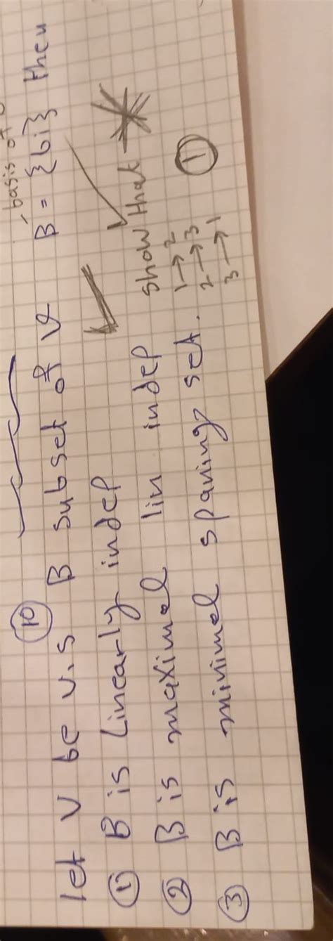 solved 10 b subset of vb−basis {bi} then let v be vis b su