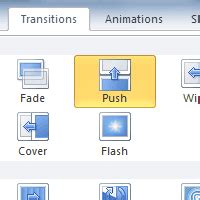 PowerPoint Applying Transitions