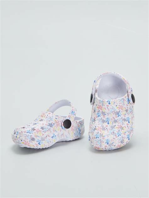 Sabots Motif Fleurs Beige Kiabi 10 00