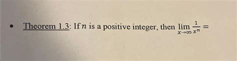 Solved Theorem 13 If N ﻿is A Positive Integer Then