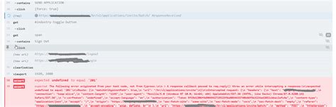 Exception Cypress Intercept Api Json Response And Extract Stack