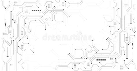Technology Black Circuit Diagram Concept Stock Vector Illustration Of