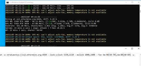 Trex Miner 2nd Gpu Cant Adjust Auto Fan And Memory Temperature Not Available Rethermining