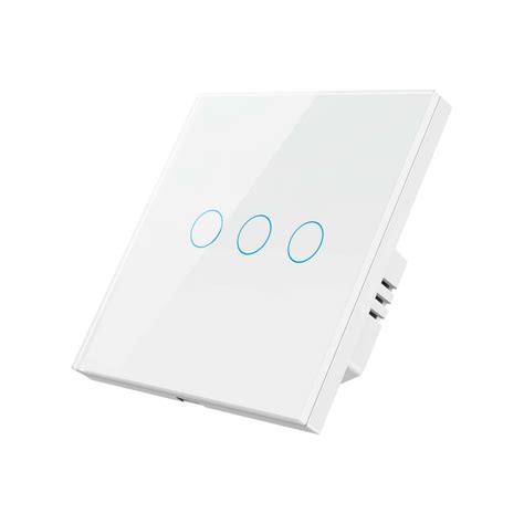 Умный Zigbee выключатель Roximo сенсорный, трехкнопочный, белый SZSEN01 ...