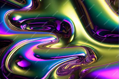 Premium Ai Image Thick Fluid Metallic Substance Background Generative Ai