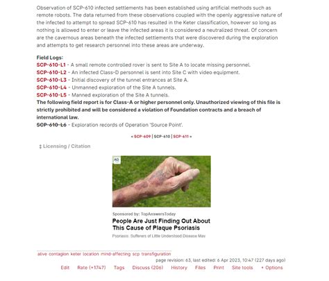 I Was Rereading Scp 610 And Saw This Ad At The Bottom Rscp