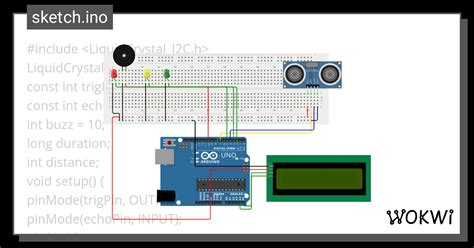 Work 5 Ultrasonic 11 1 5 Wokwi ESP32 STM32 Arduino Simulator