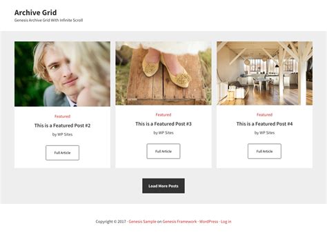 Genesis Infinite Scroll With Button To Load More Posts