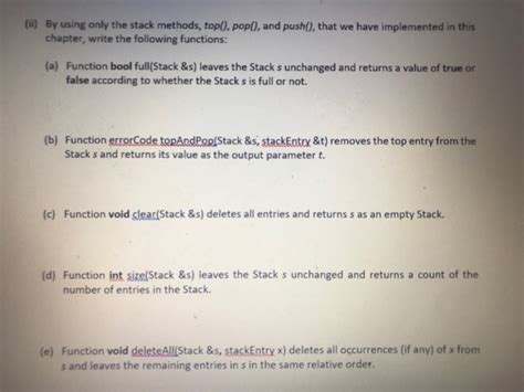 2 Assume That You Have The Following Stack