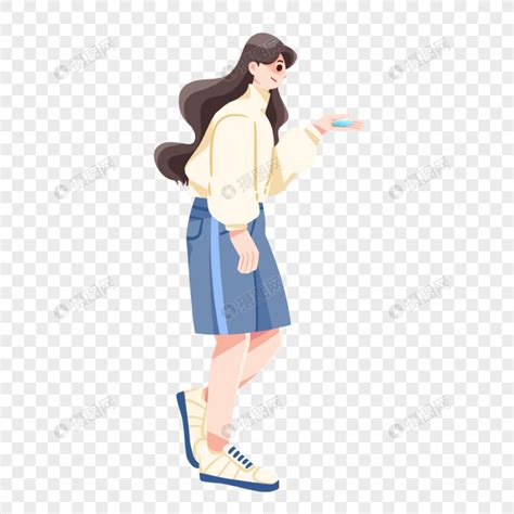 女孩游玩元素素材下载 正版素材402144354 摄图网