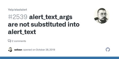 alert text args are not substituted into alert text · issue 2539