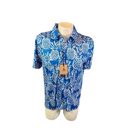 Chubbies Shirts Mens Chubbies Polo Shirt Size Xxl Blue Pineapple