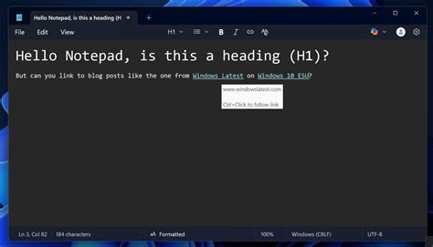 Windows 11 Notepads Rich Text Formatting Markdown Is Now Available