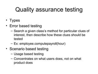 Unit Testing Software Quality Assurance PPT