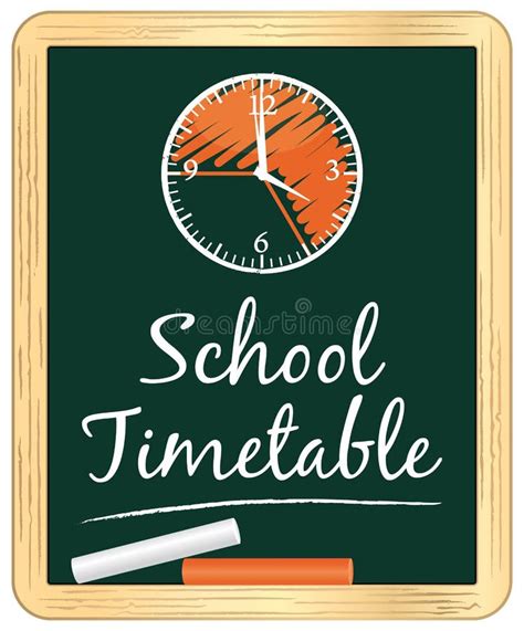 Timetable Illustration Stock Vector Illustration Of Craft 57954530