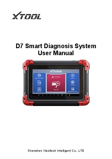 Xtool D7 Automotive Diagnostic Tool User Manual Bi Directional Scan Tool With Full Diagnosis
